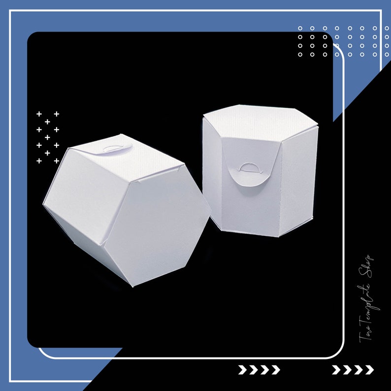 Hexagon Box Template, Gift Box Template, Candy Box Template, Cookies ...