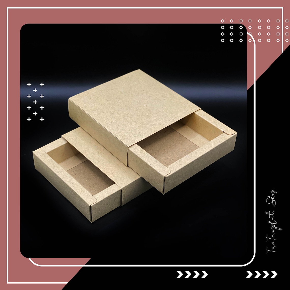 Rectangle Drawer Box Template: Resizeable Gift/candy Box (digital ...