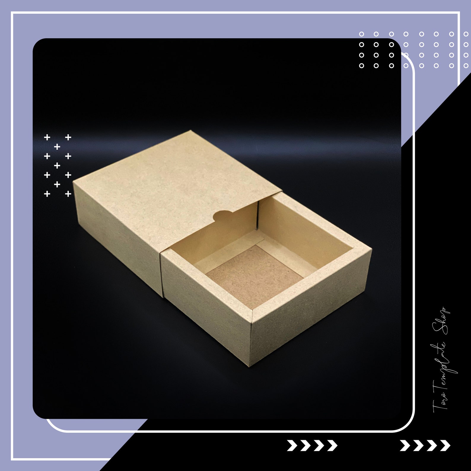 Drawer Box Template Box Template Cookies Box Template Gift - Etsy