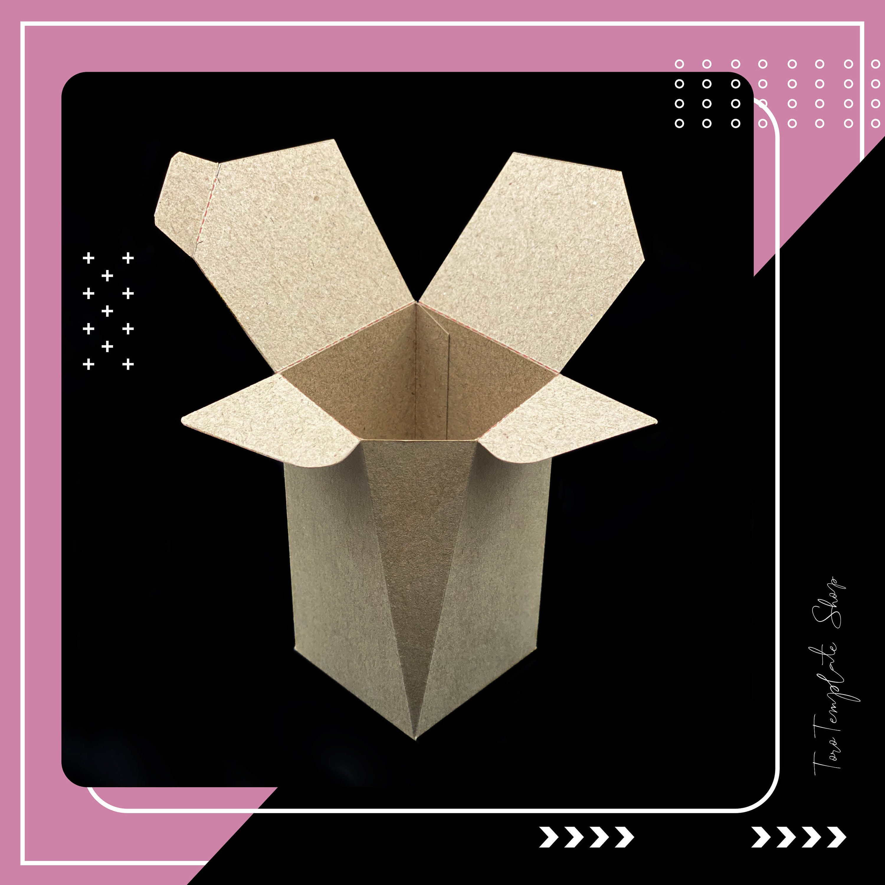 Cut Corner Box Template, Gift Box Template, Candy Box Template, Cookies ...