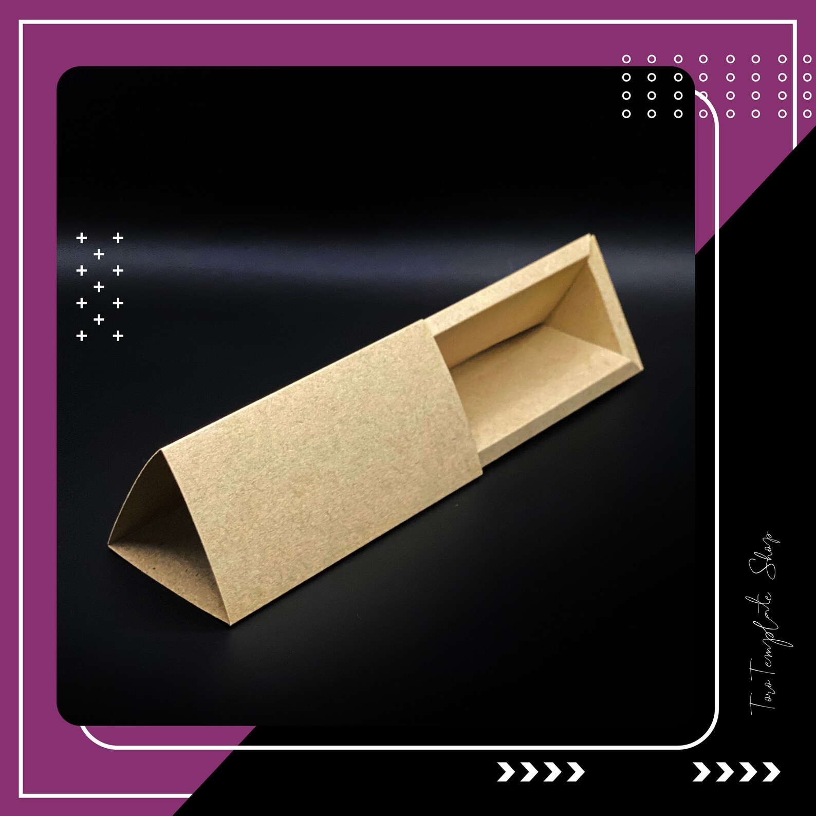 Triangle Drawer Box Template, Drawer Box Template, Box Template, Gift ...