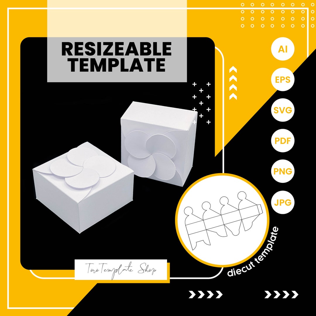 Rectangle Box Template, Gift Box Template, Jewelry Box Template, Cookie ...