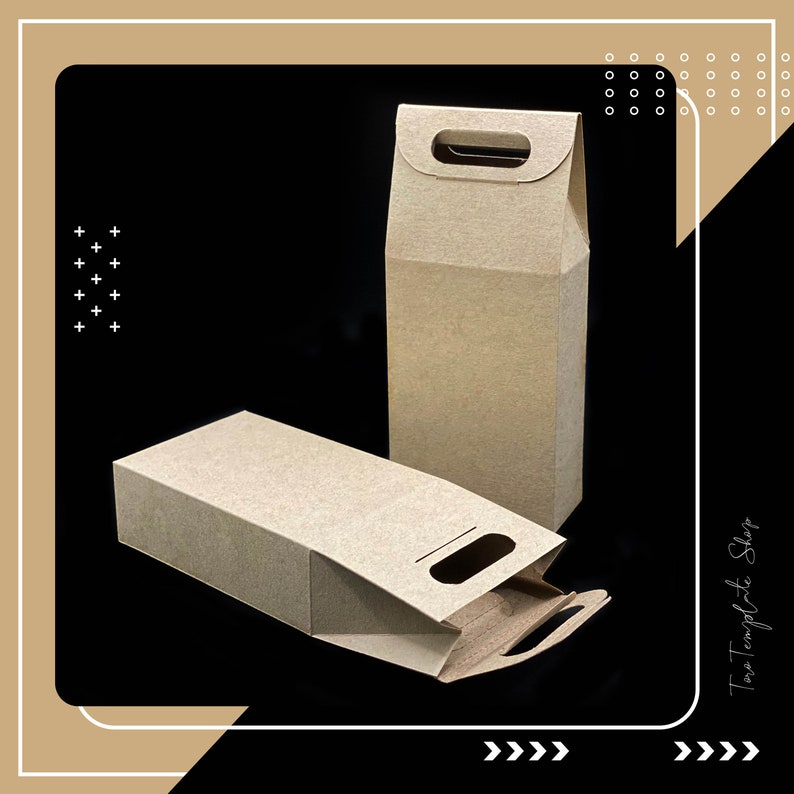 Box With Handle Template, Gift Box Template, Candy Box Template ...