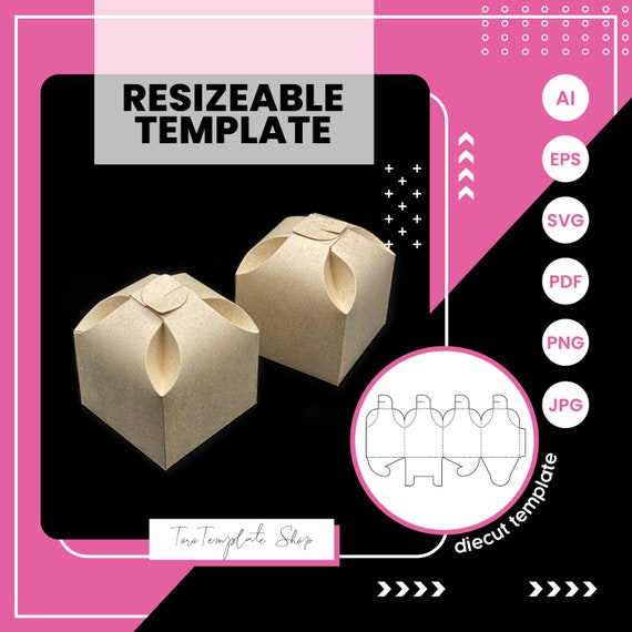 Curved Box Template Gift Box Template Candy Box Template - Etsy