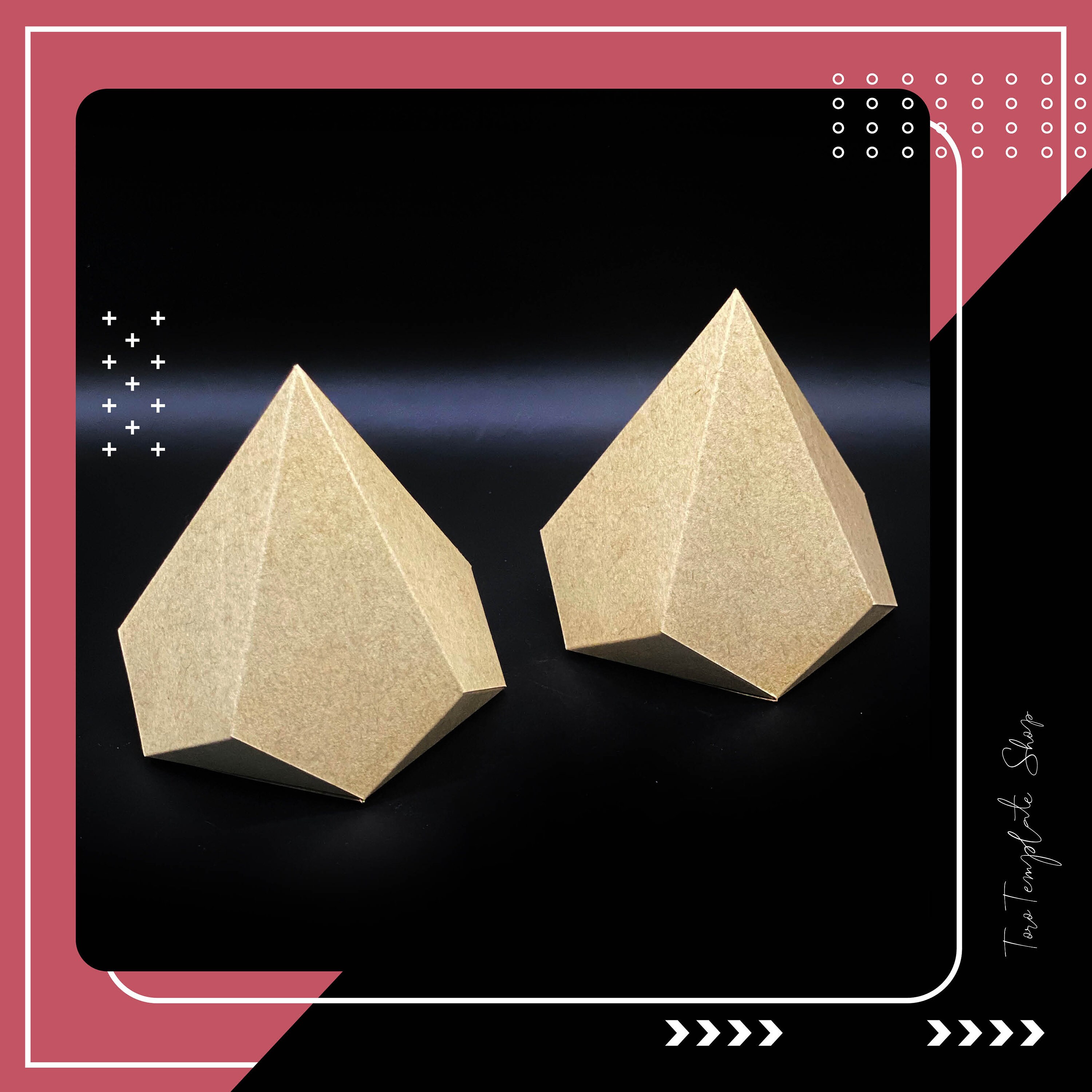 Diamond Shape Box Template, Gift Box Template, Candy Box Template ...