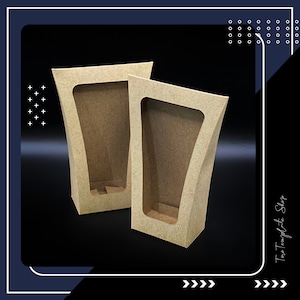 Curved Box Template, Box Template, Gift Box Template, Candy Box ...