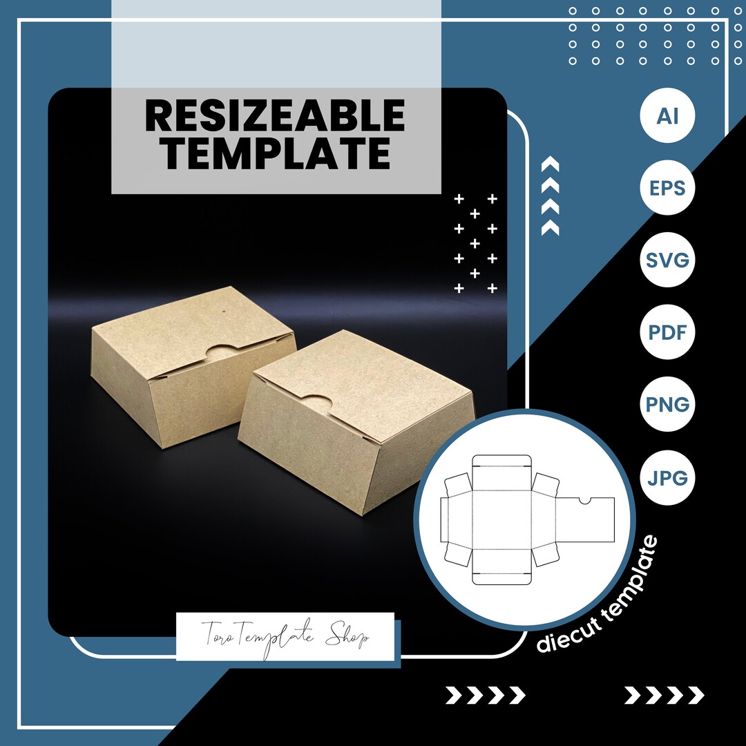 Trapezoid Box Template, Box Template, Cookies Box Template, Gift Box ...