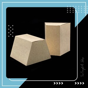 Trapezoid Box Template, Gift Box Template, Candy Box Template, Cookies ...