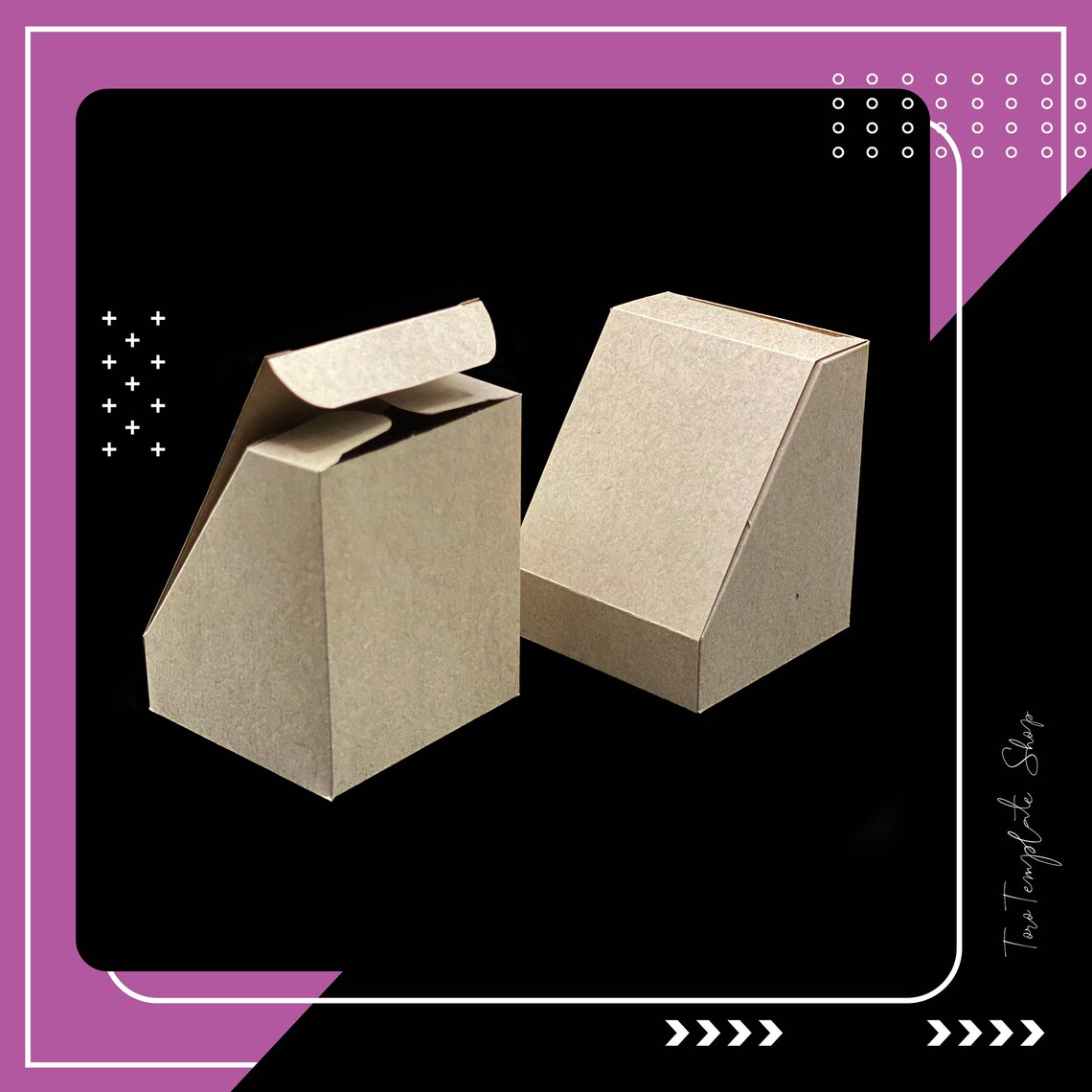 Triangle Box Template, Gift Box Template, Candy Box Template, Cookies ...
