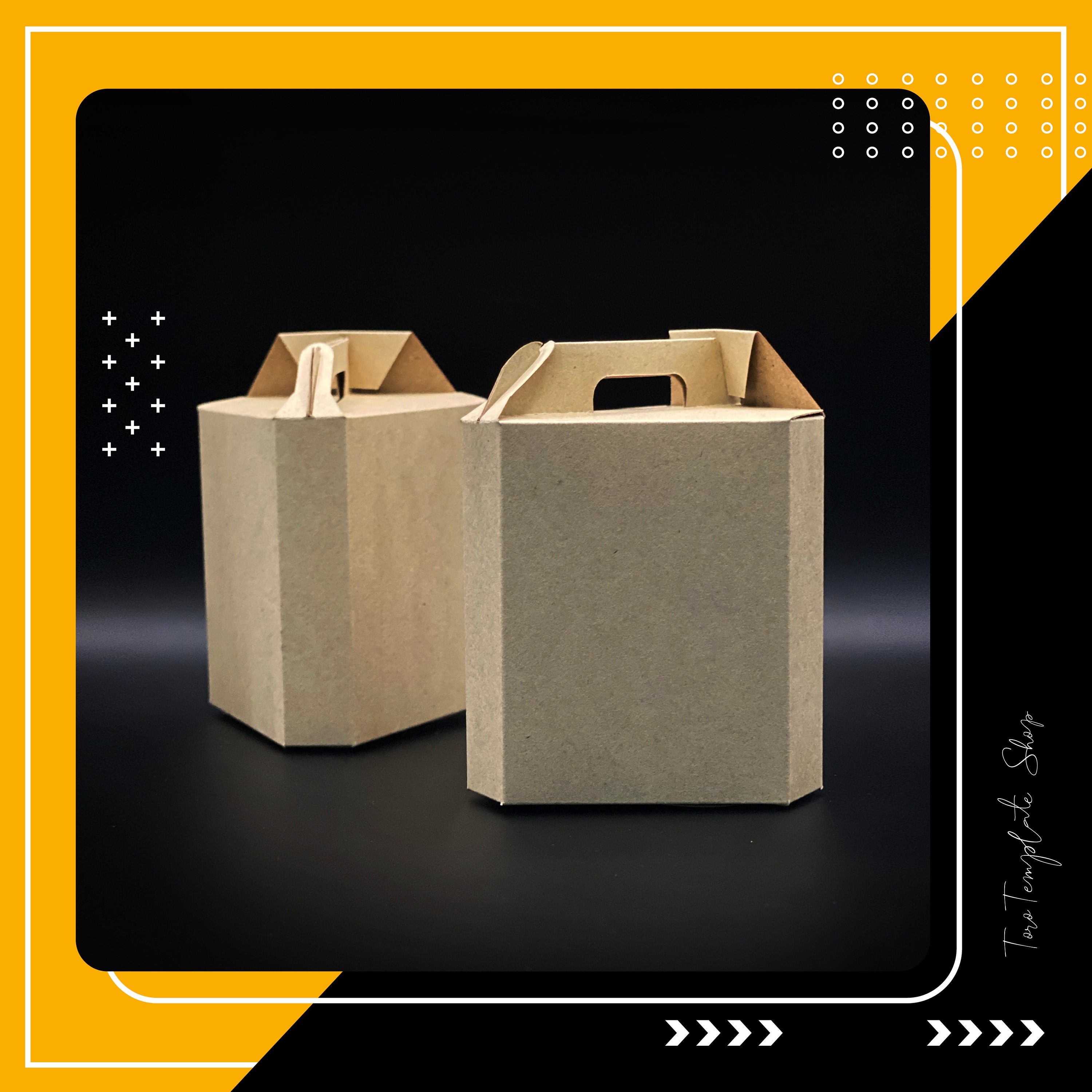 Cut Corner Triangle Box Template, Box Template, Gift Box Template ...