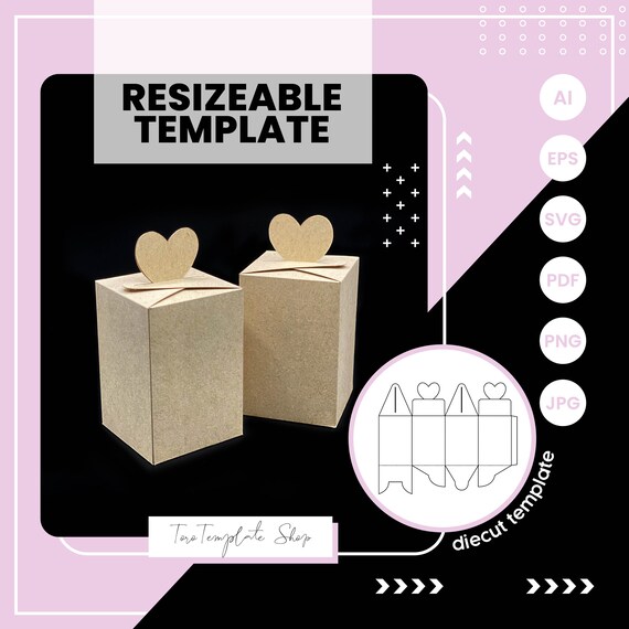 Rectangle Box Template Cookies Box Template Gift Box - Etsy