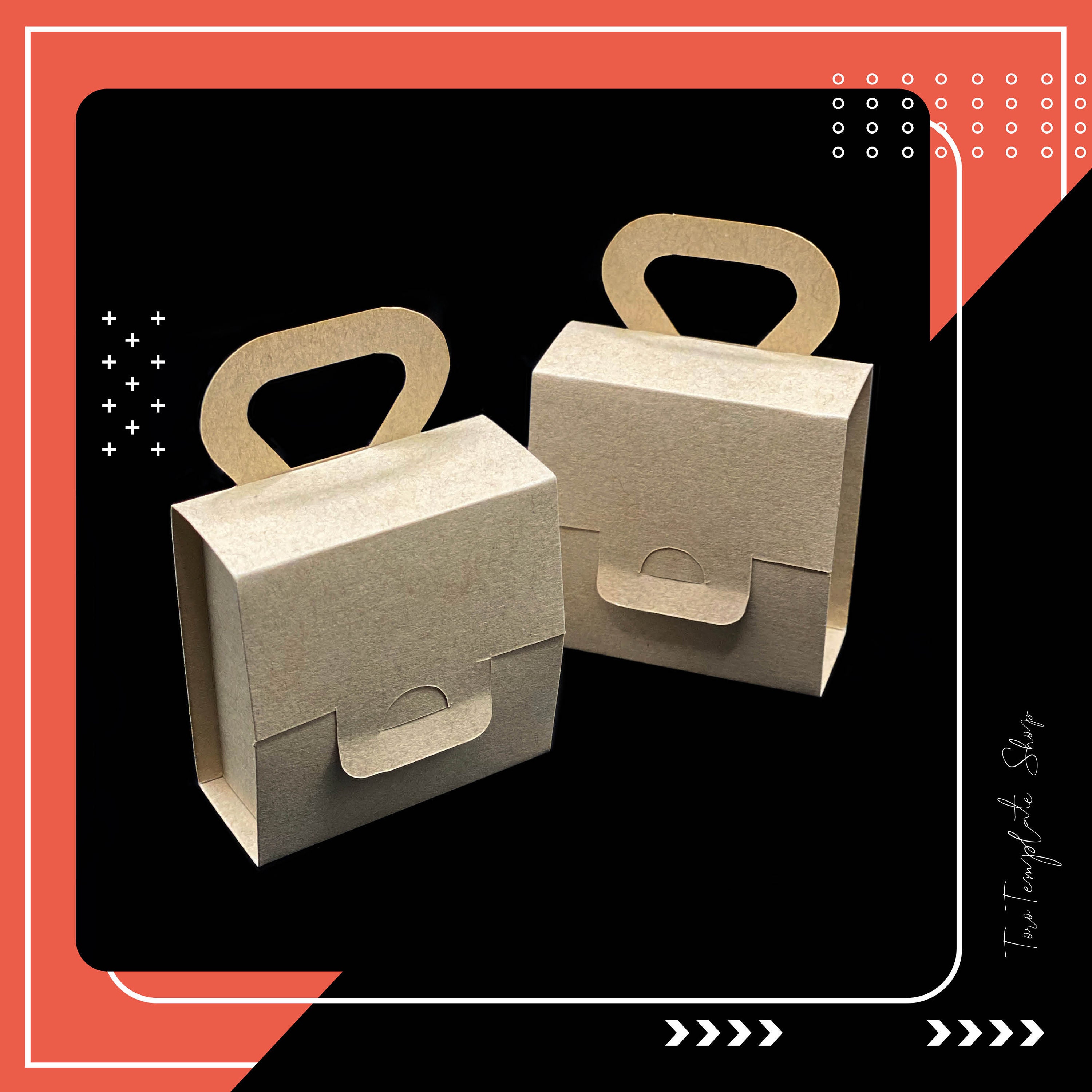 Box With Handle Template, Gift Box Template, Candy Box Template ...