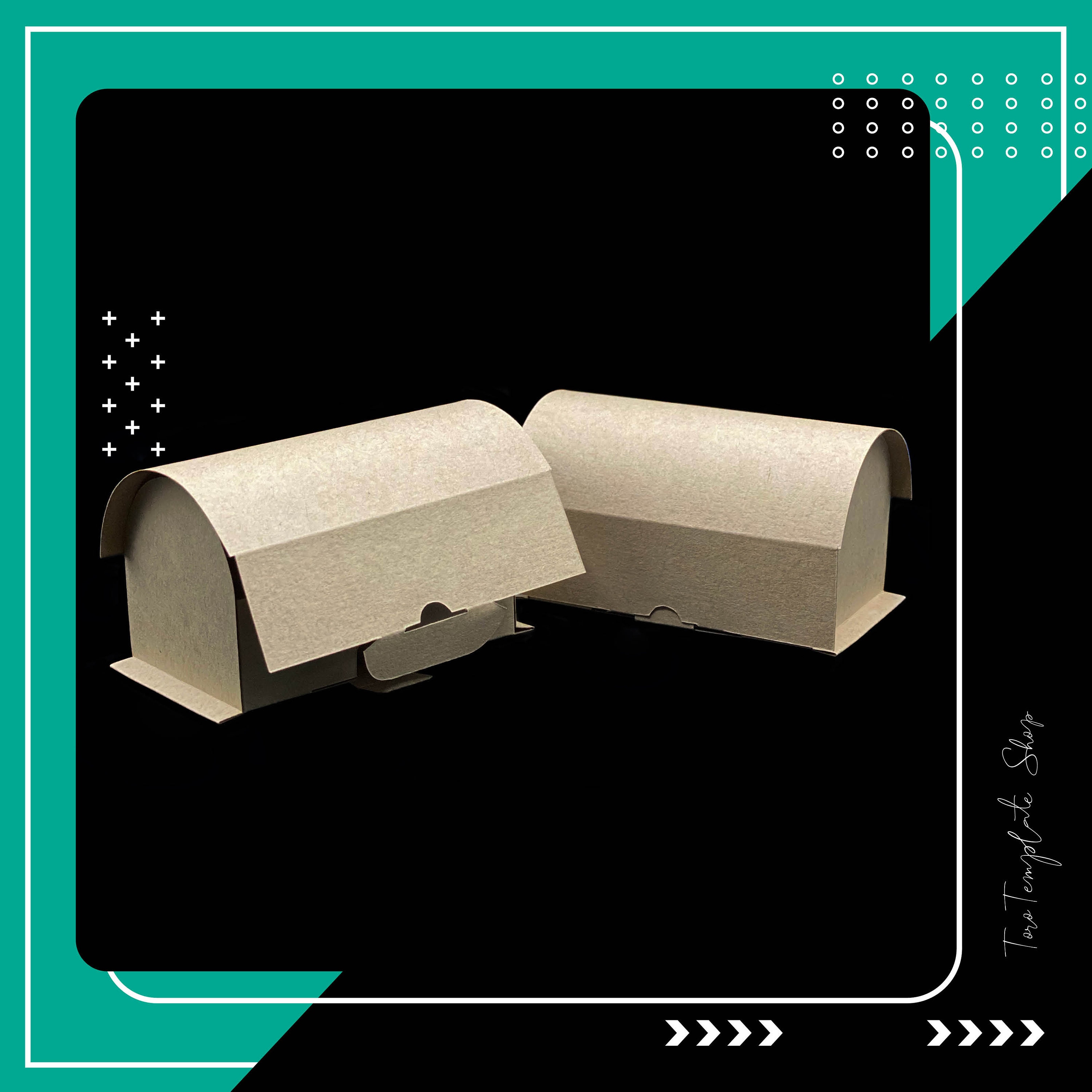 Curved Box Template, Gift Box Template, Candy Box Template, Cookies Box ...