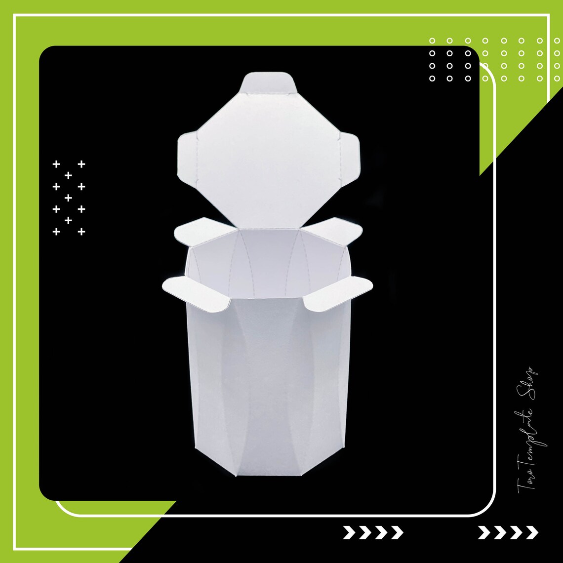 Octagon Box Template Curved Angle Box Template Gift Box - Etsy