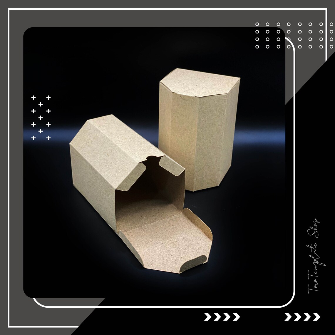 Hexagon Box Template, Box Template, Cookies Box Template, Gift Box ...