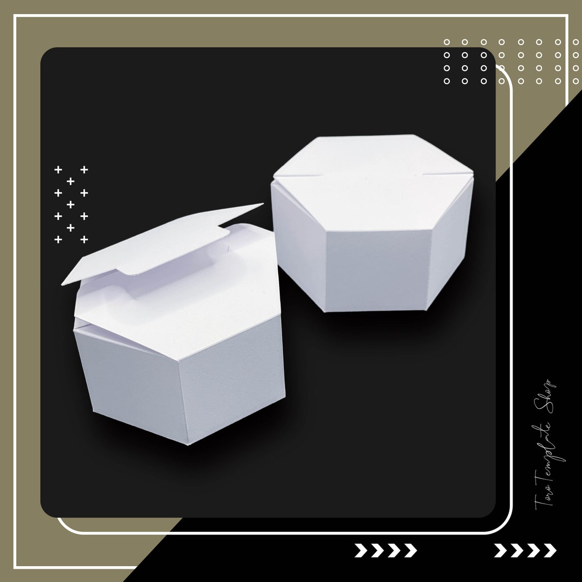 Hexagon Box Template, Gift Box Template, Candy Box Template, Resizeable ...