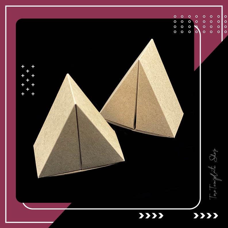 Triangle Box Template, Gift Box Template, Candy Box Template, Cookies ...