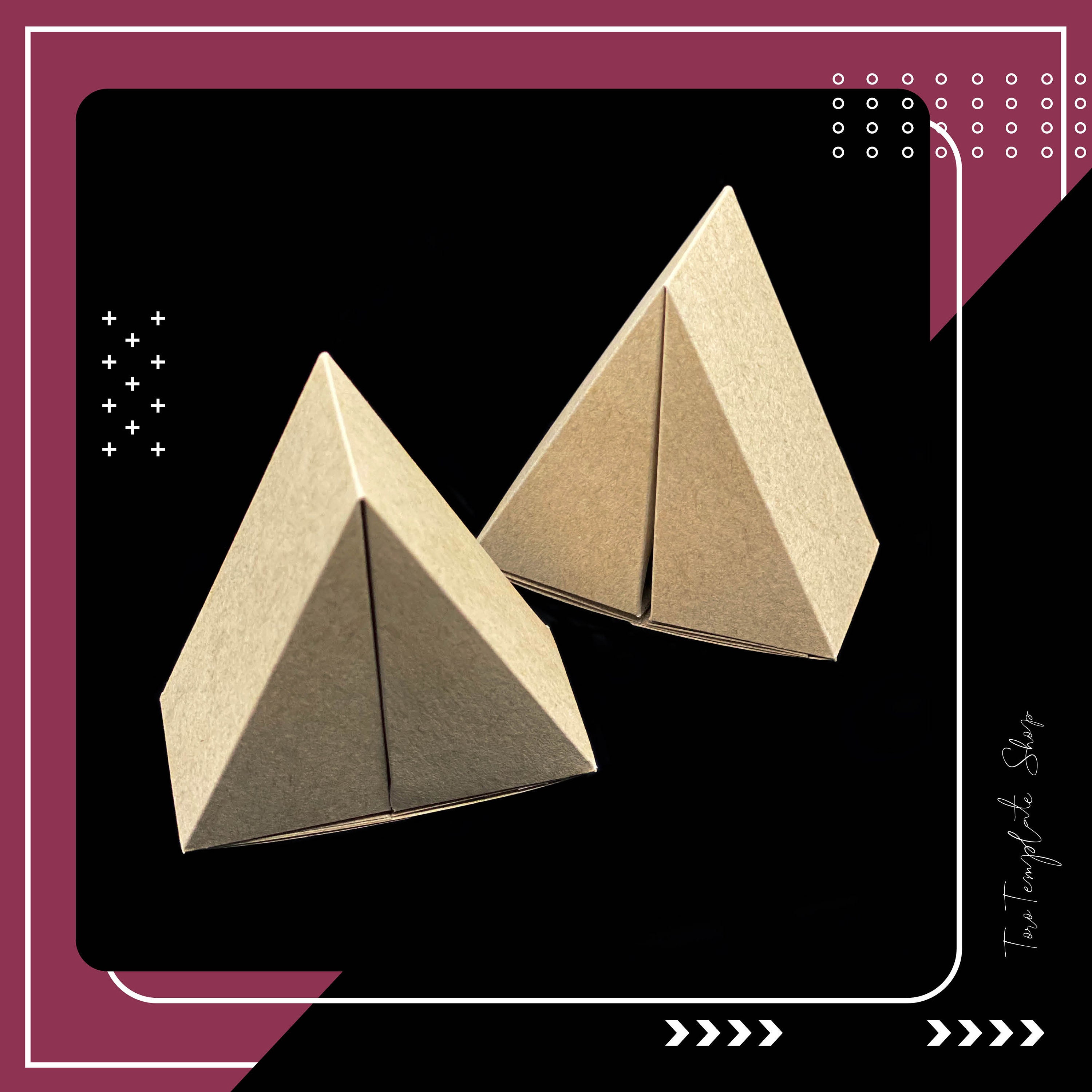 Plantilla de caja triangular, plantilla de caja de regalo, plantilla de ...