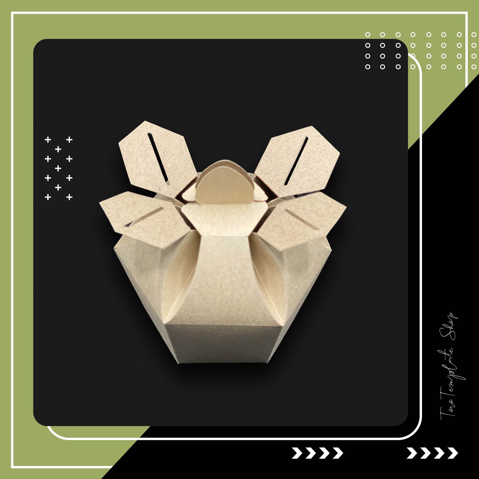 Hexagon Box Template, Curved Box Template, Gift Box Template, Candy Box ...