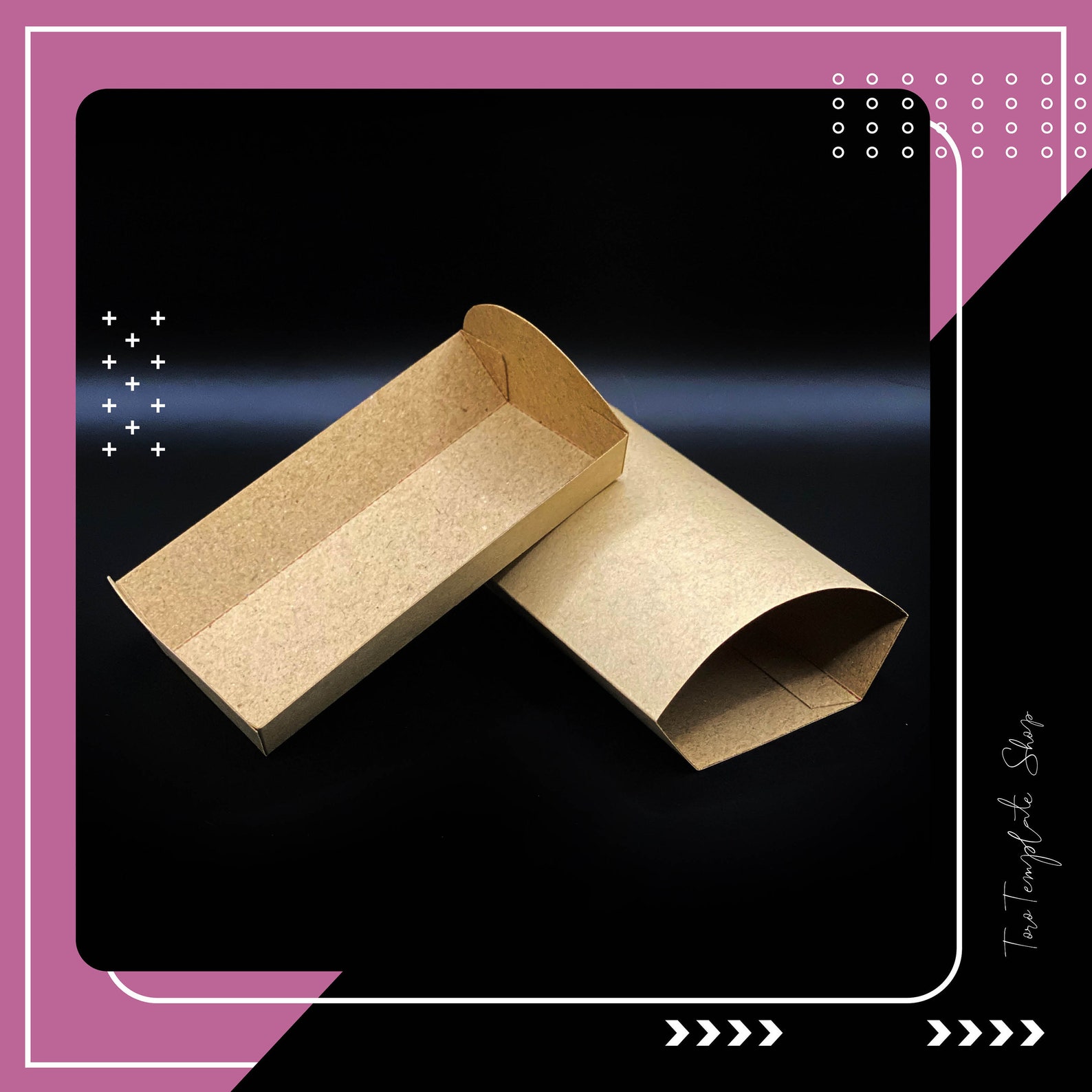 Curved Drawer Box Template Cookies Box Template Gift Box - Etsy