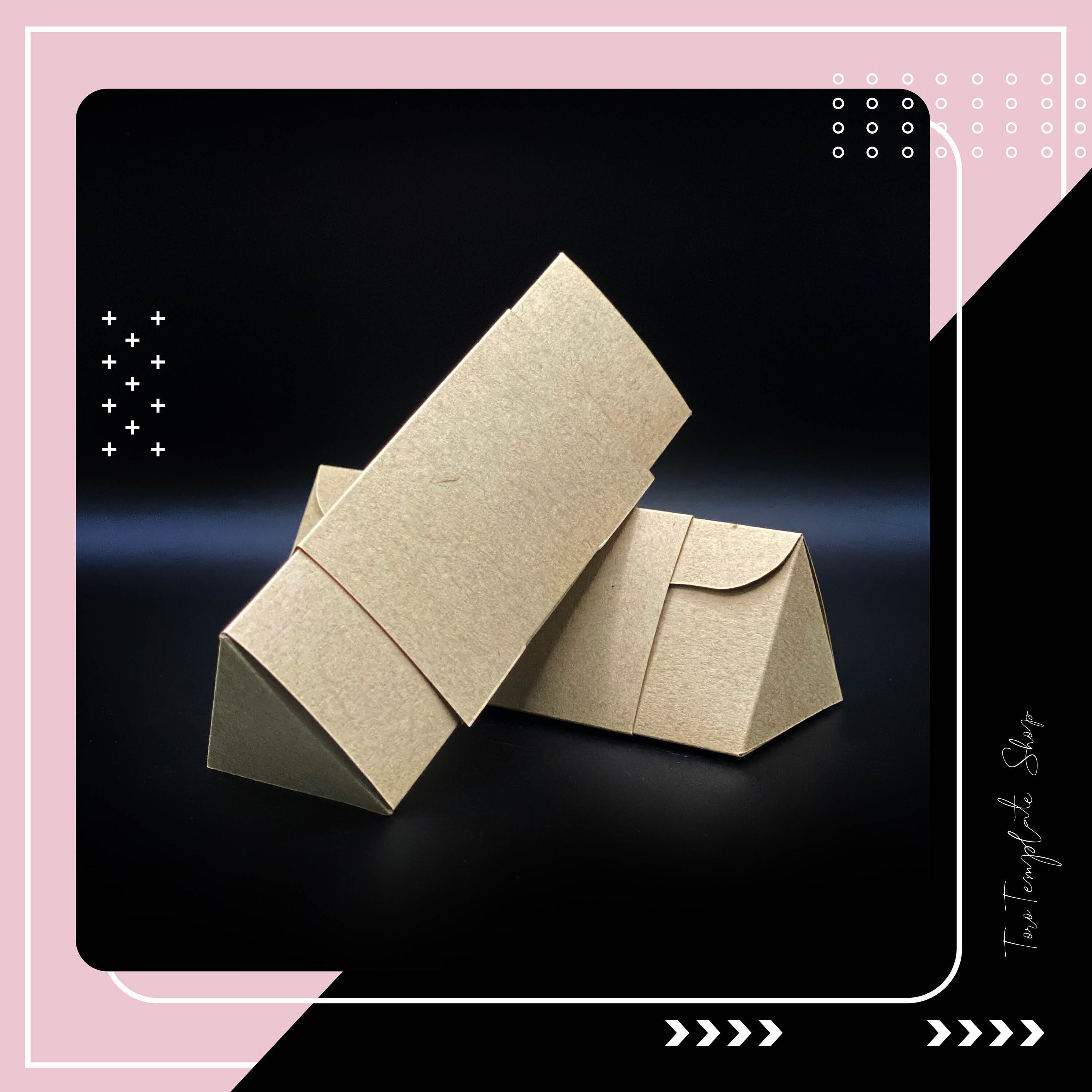 Triangle Drawer Box Template, Box Template, Gift Box Template, Candy ...