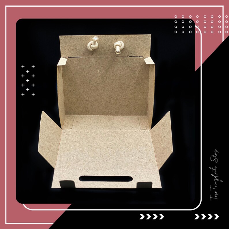 Box With Handle Template, Gift Box Template, Candy Box Template ...