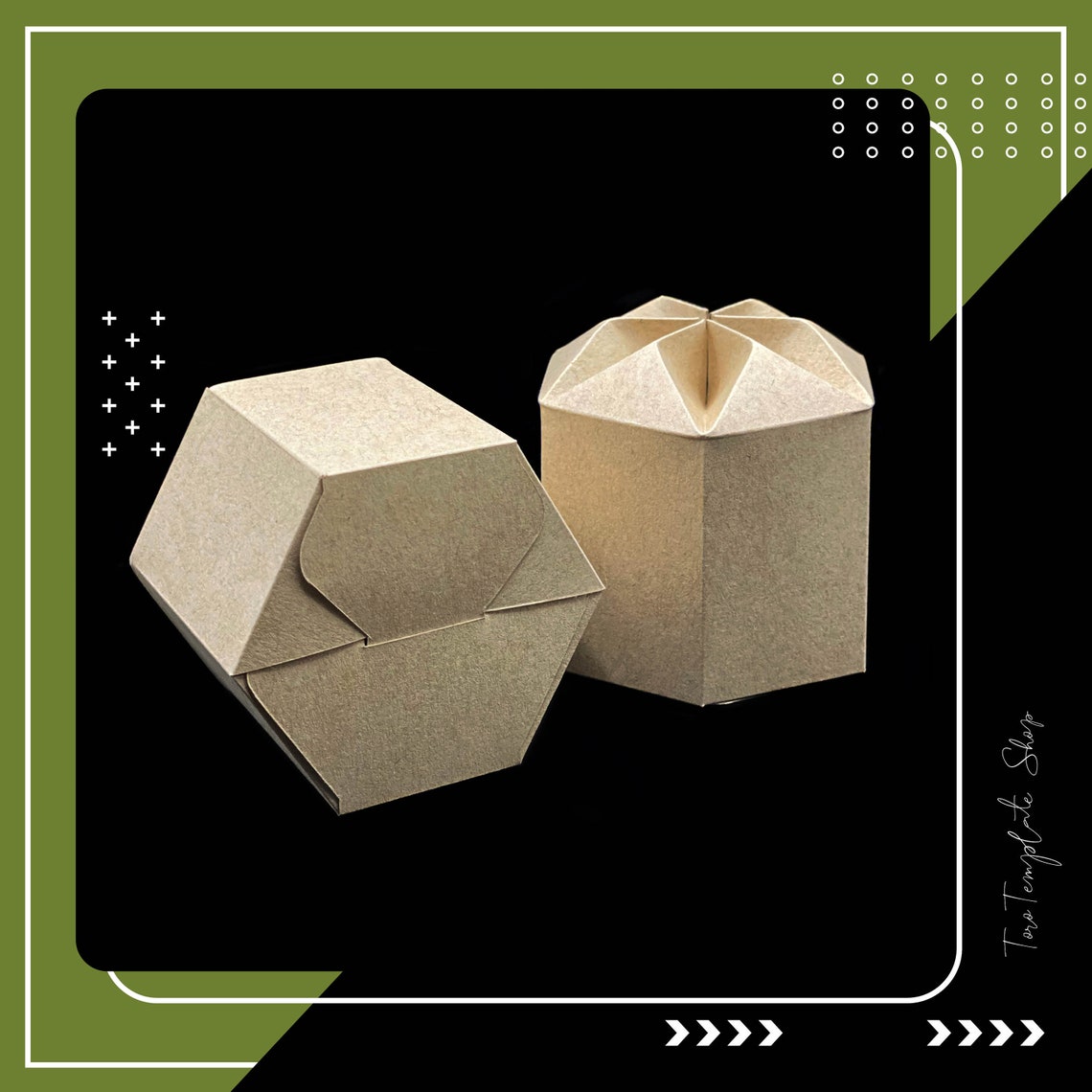 Hexagon Box Template, Gift Box Template, Candy Box Template, Cookies ...