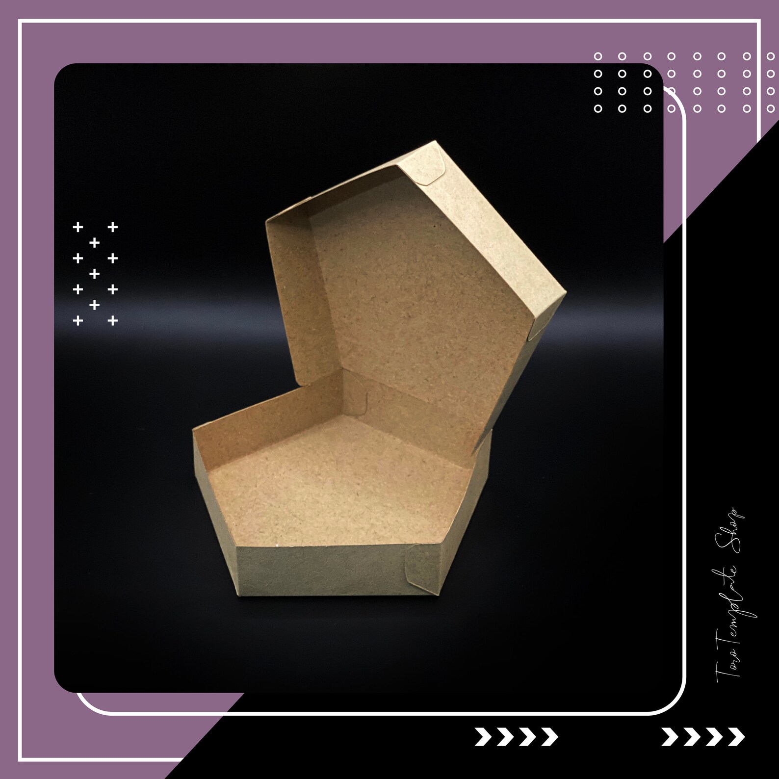 Pentagon Box Template: Resizeable Gift/cookie Box (digital Download) - Etsy
