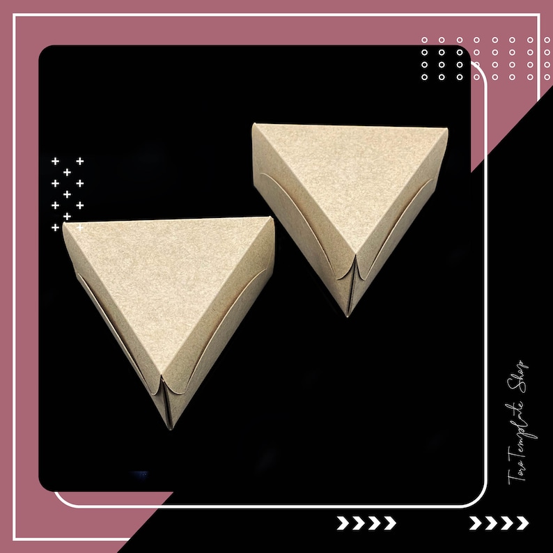 Triangle Box Template, Gift Box Template, Candy Box Template, Cookies ...