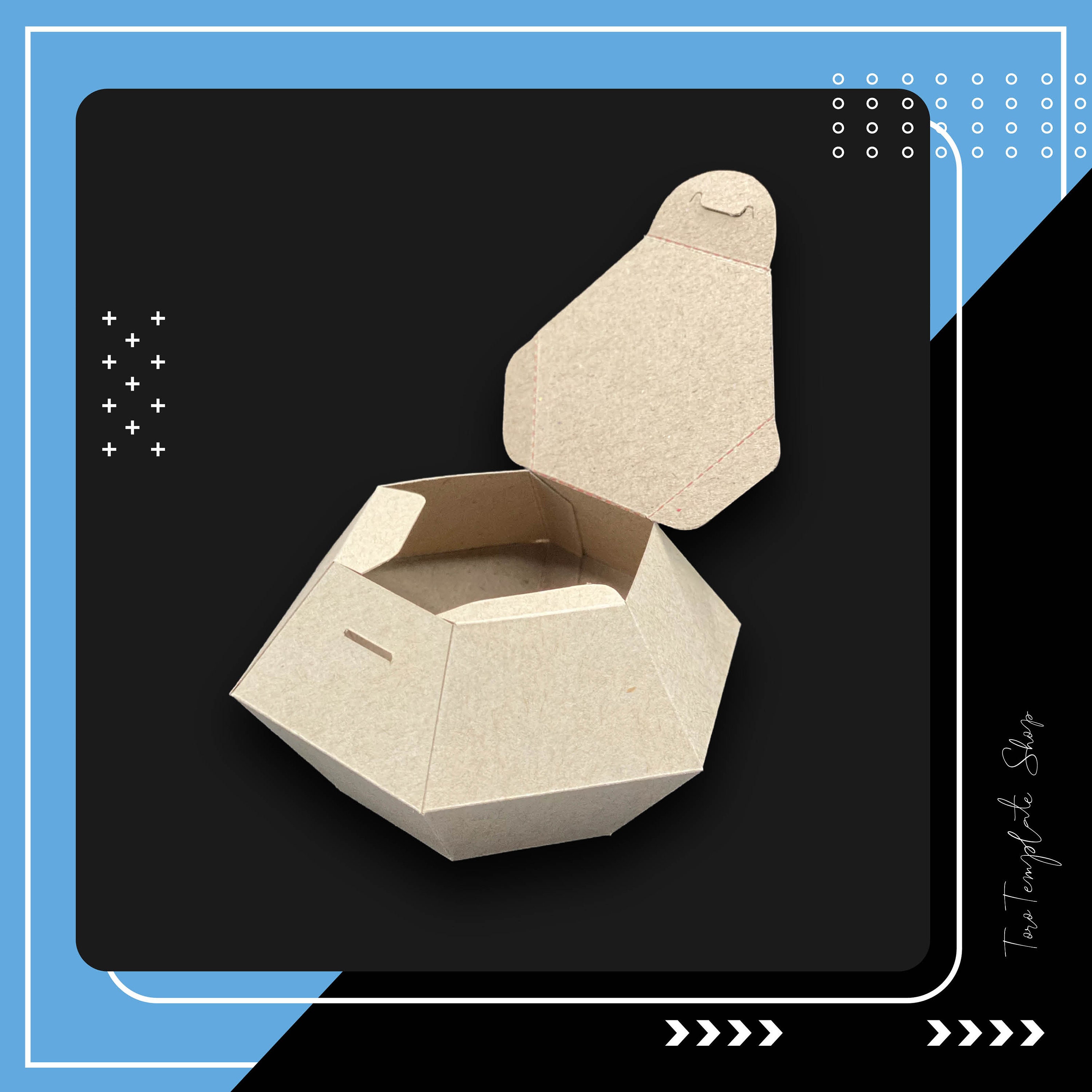 Hexagon Box Template, Gift Box Template, Candy Box Template, Resizeable ...