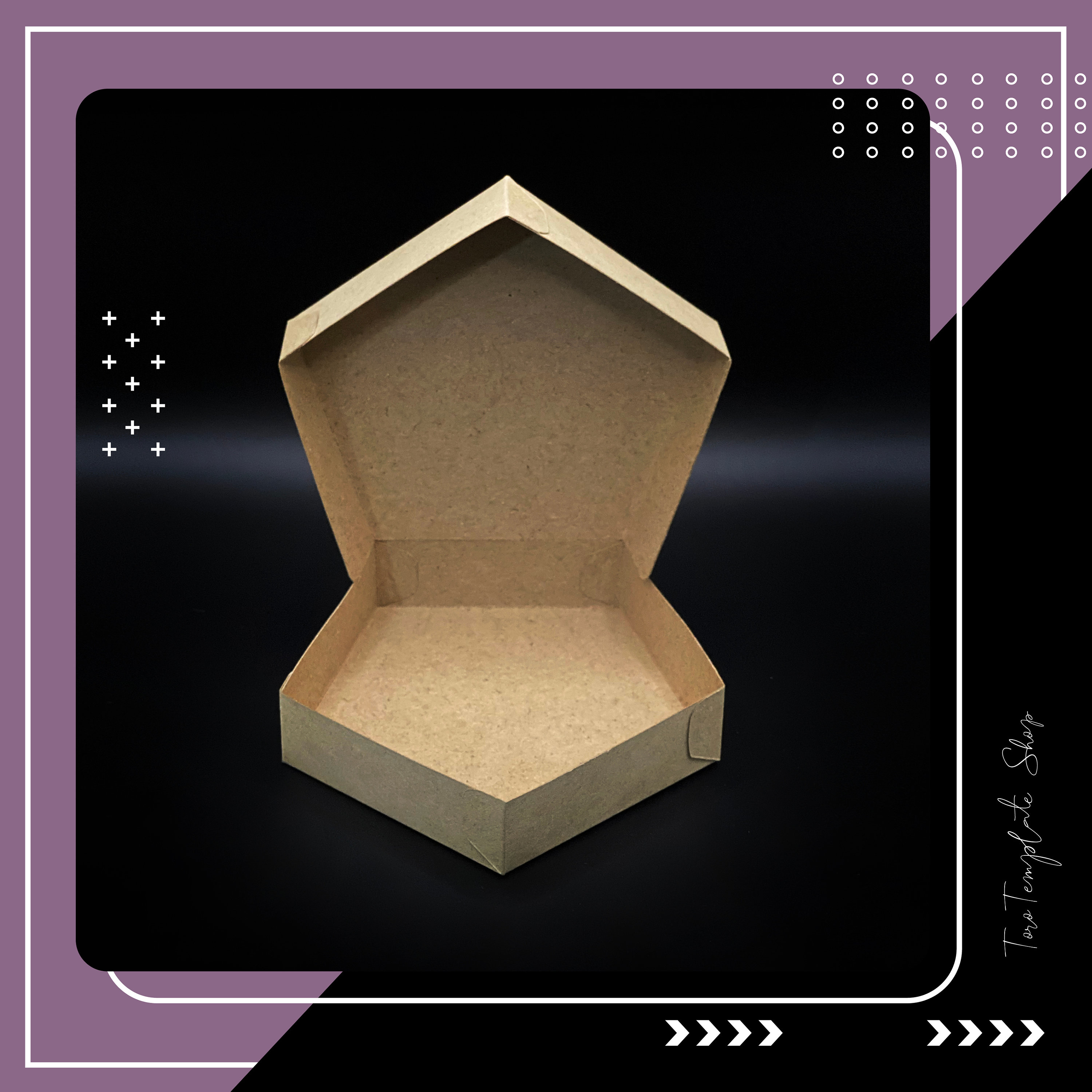 Pentagon Box Template: Resizeable Gift/cookie Box (digital Download) - Etsy