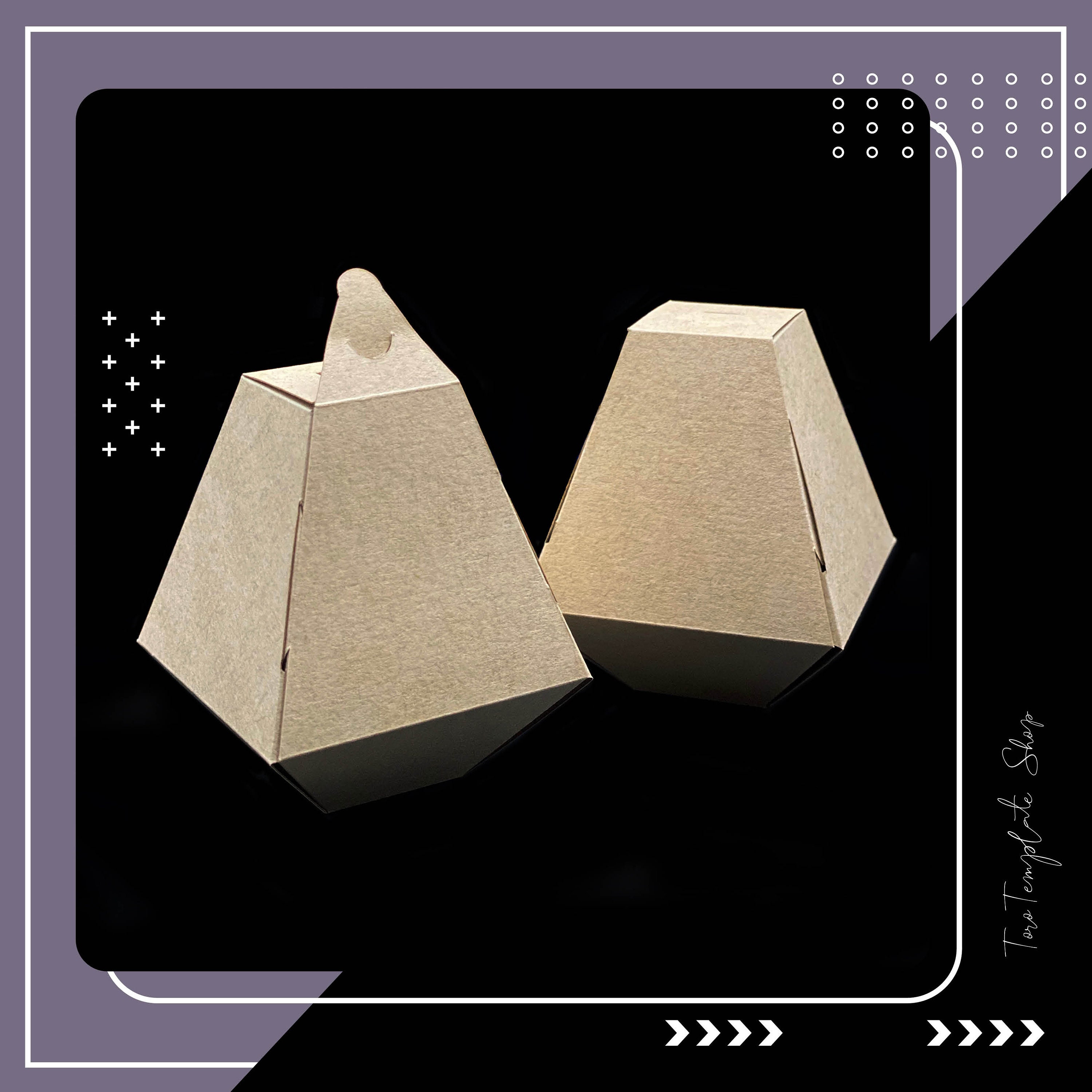 Pyramid Box Template, Gift Box Template, Candy Box Template, Cookies ...