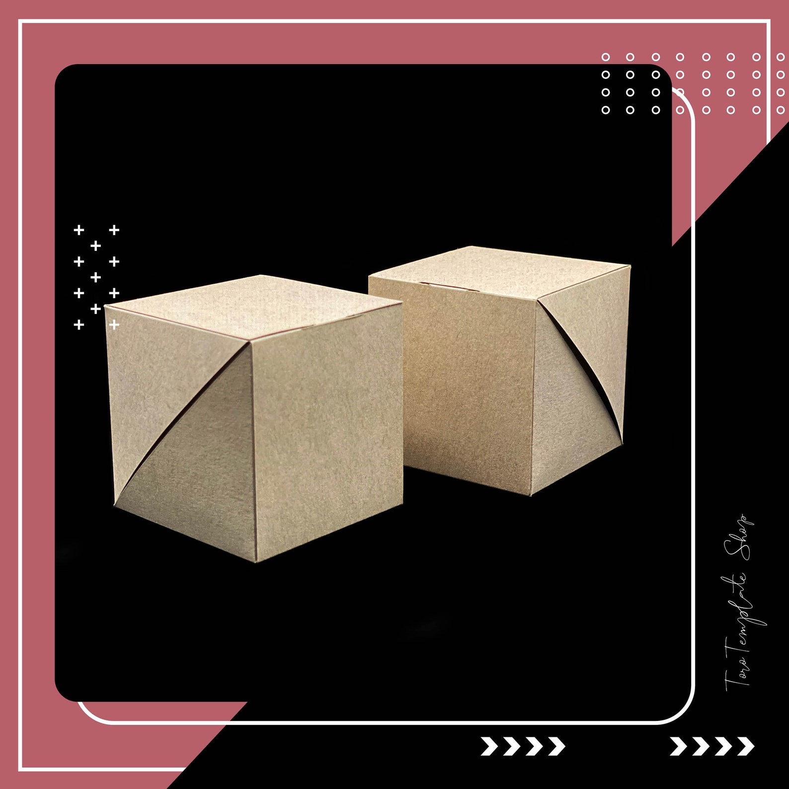 Square Box Template, Gift Box Template, Candy Box Template, Cookies Box ...