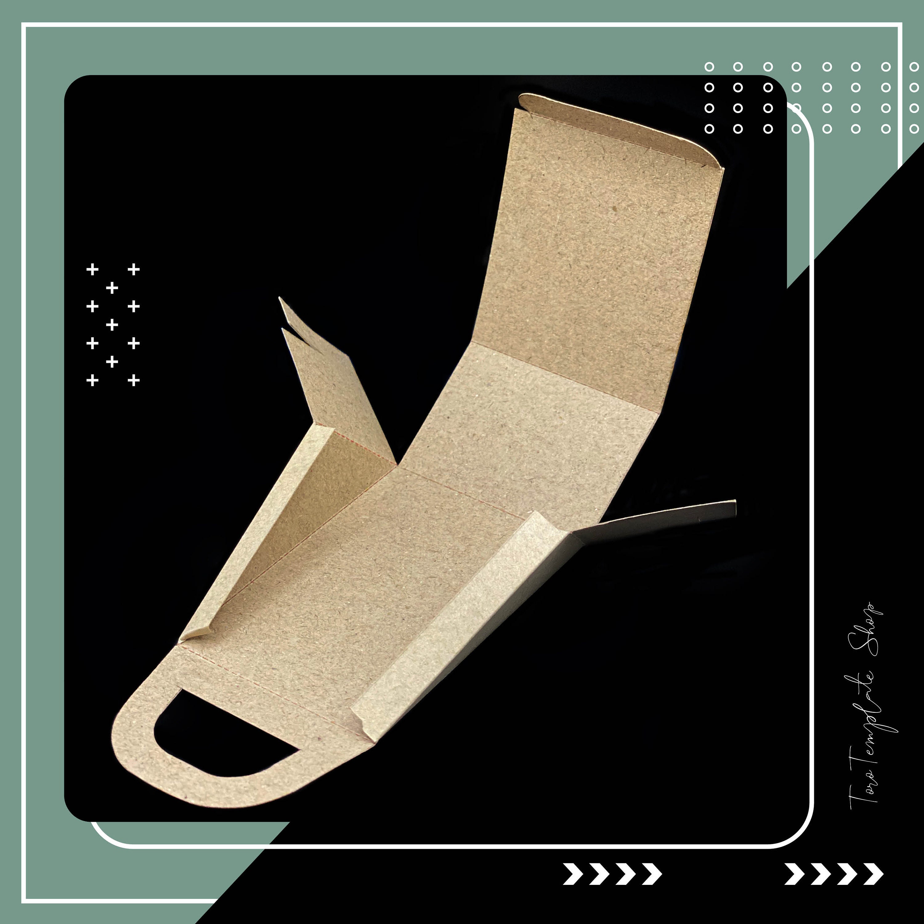Box With Handle Template: Resizeable Gift/candy/cookie Box (digital ...
