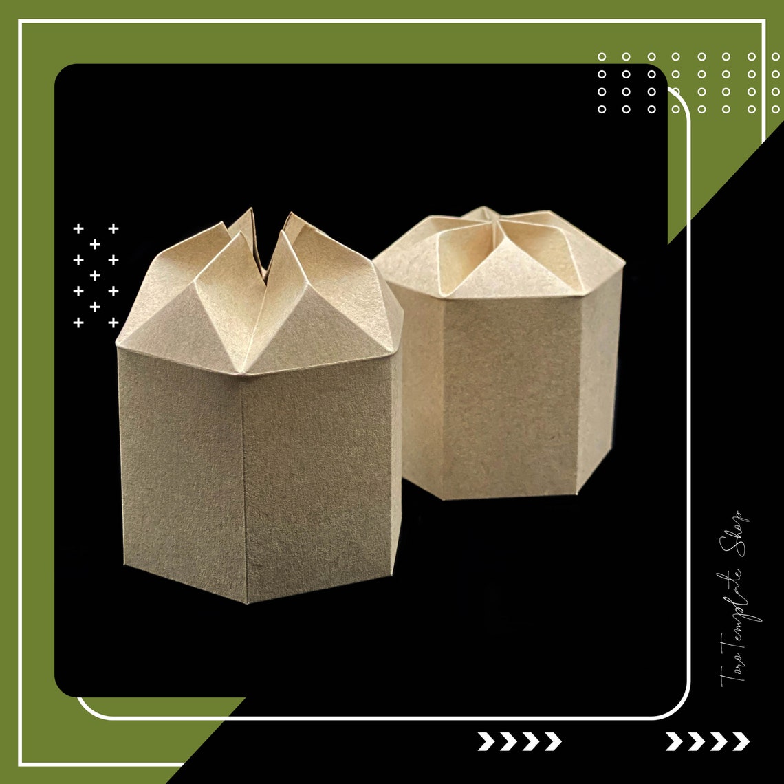 Hexagon Box Template, Gift Box Template, Candy Box Template, Cookies ...