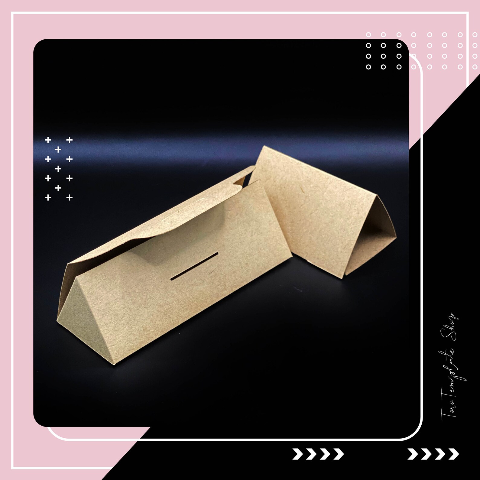 Triangle Drawer Box Template, Box Template, Gift Box Template, Candy ...