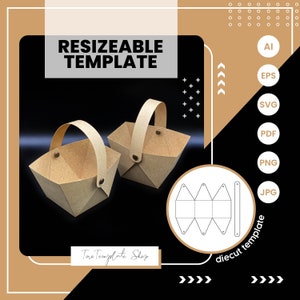 Basket Box Template, Cookies Box Template, Gift Box Template, Candy Box ...