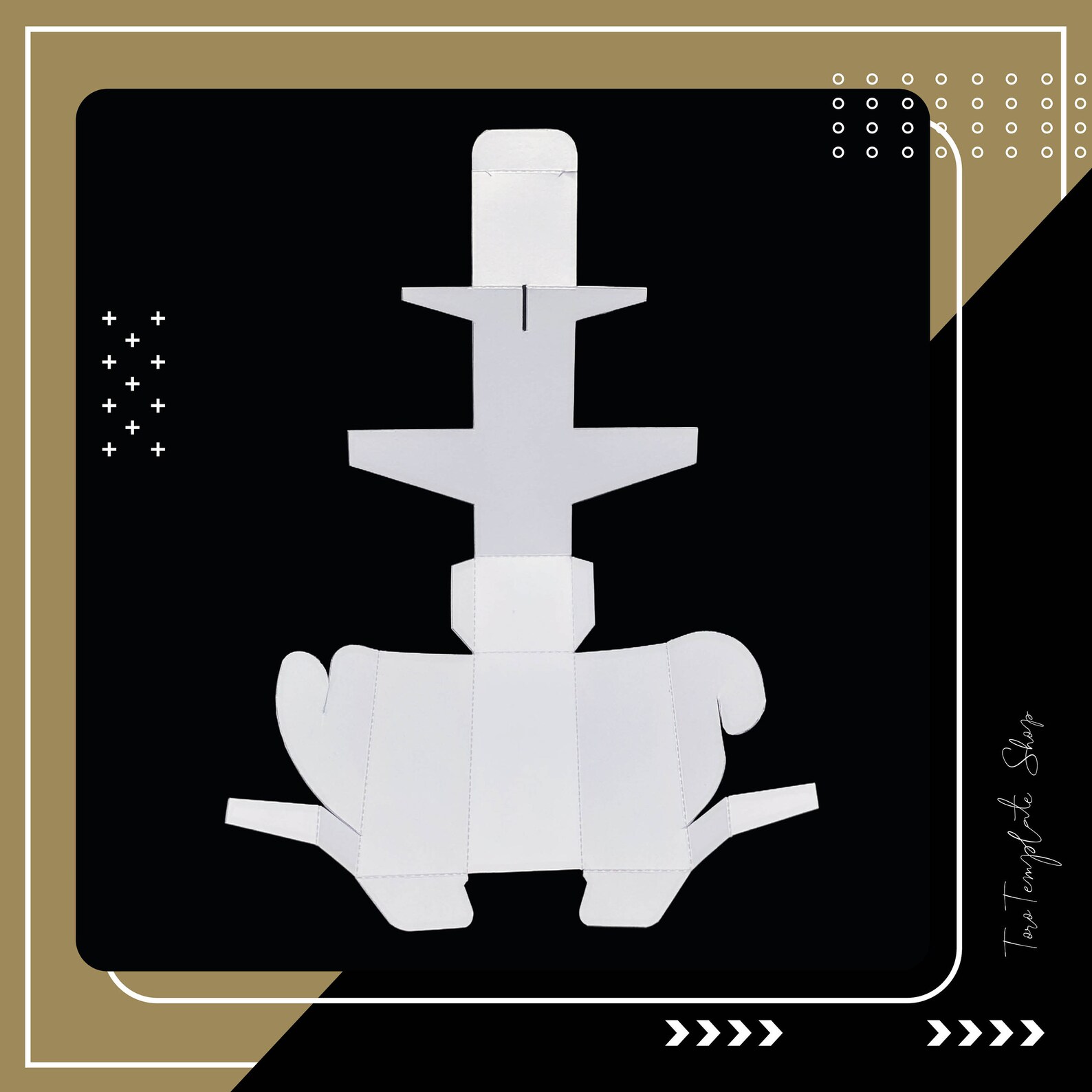 Aircraft Gift Box Template: Printable Airplane Shape (digital Download ...