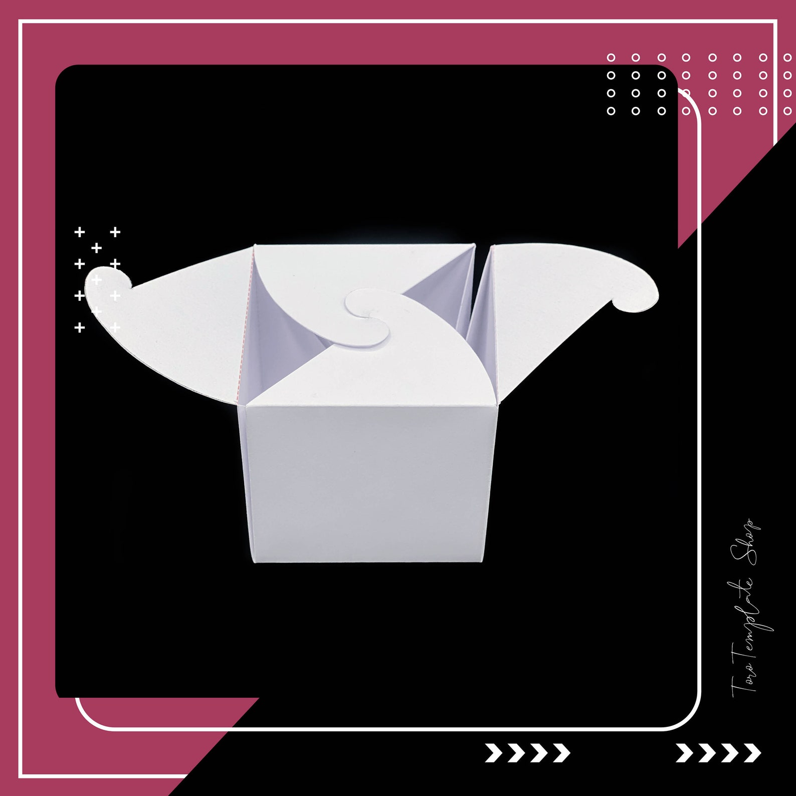 Square Box Template, Gift Box Template, Candy Box Template, Cookies Box ...