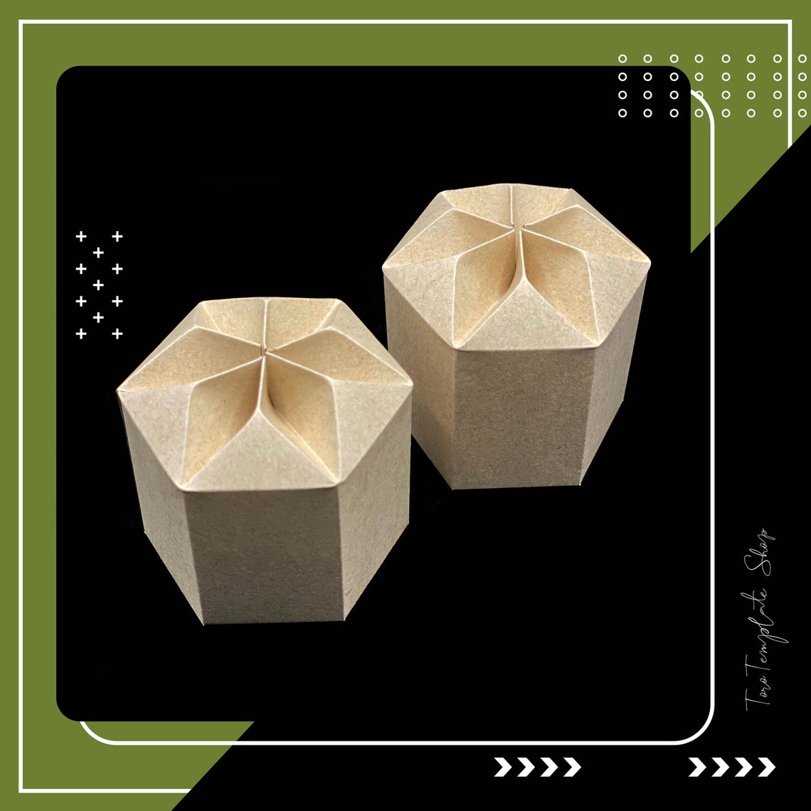 Hexagon Box Template, Gift Box Template, Candy Box Template, Cookies ...