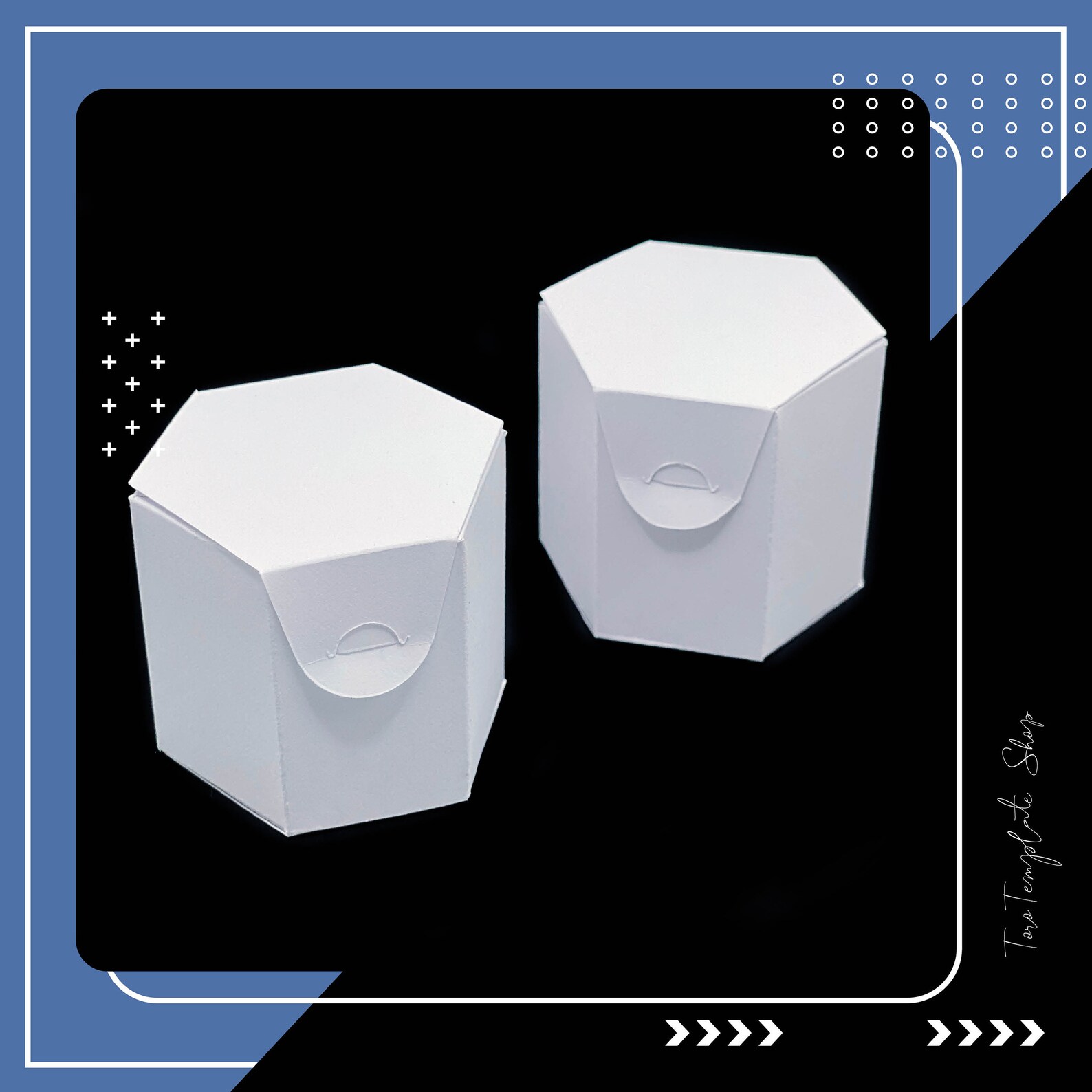 Hexagon Box Template, Gift Box Template, Candy Box Template, Cookies ...