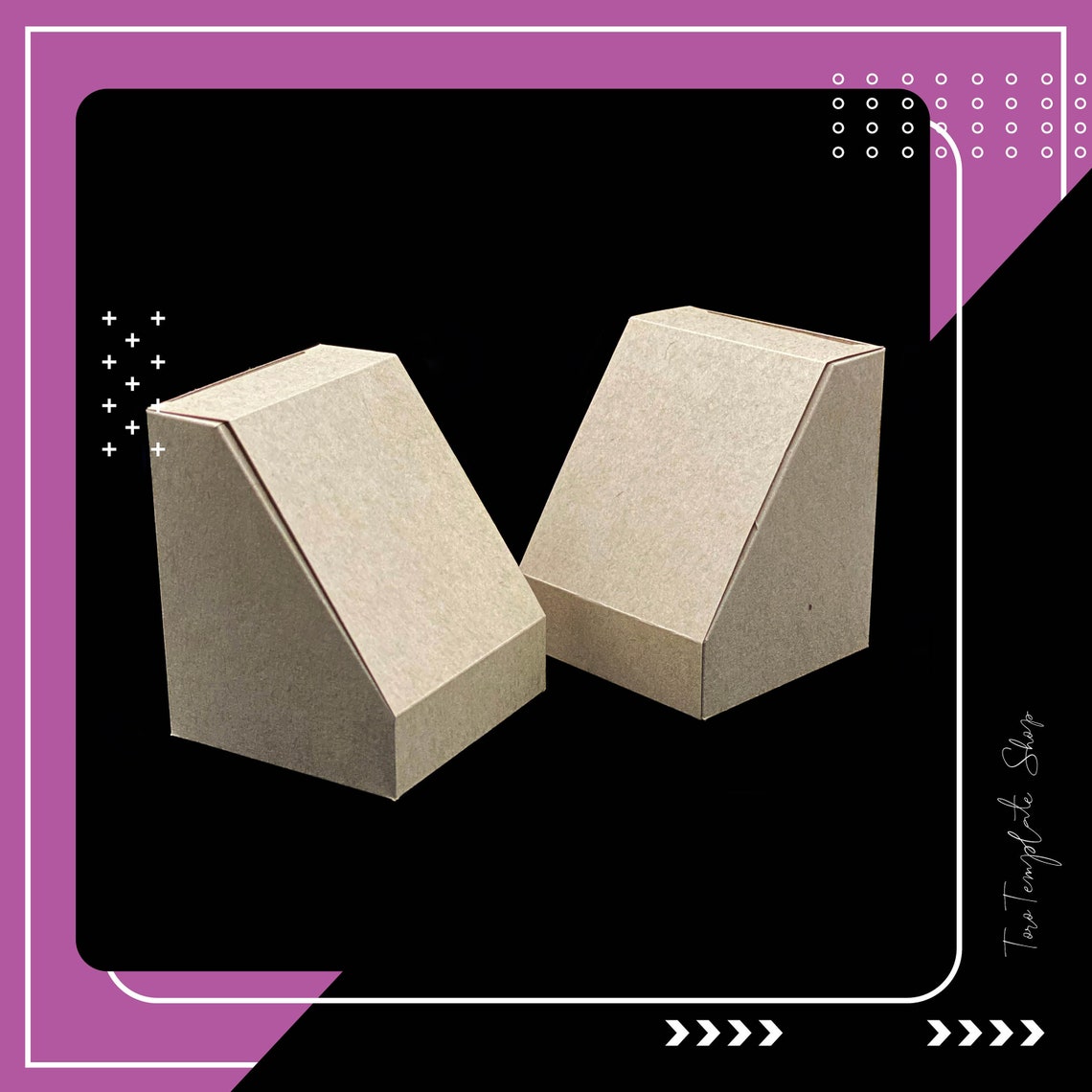 Triangle Box Template, Gift Box Template, Candy Box Template, Cookies ...