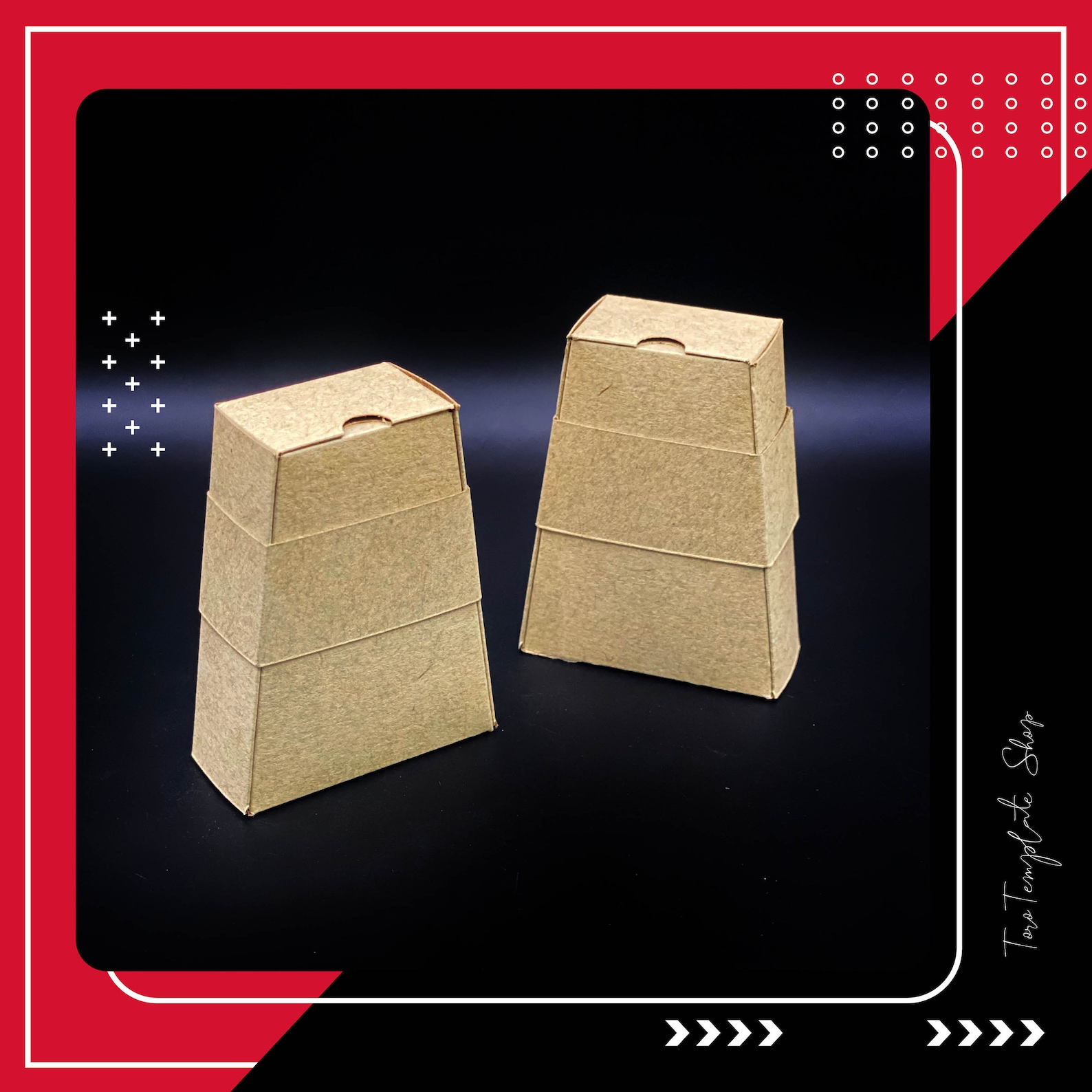 Trapezoid Box Template, Gift Box Template, Candy Box Template, Cookies ...