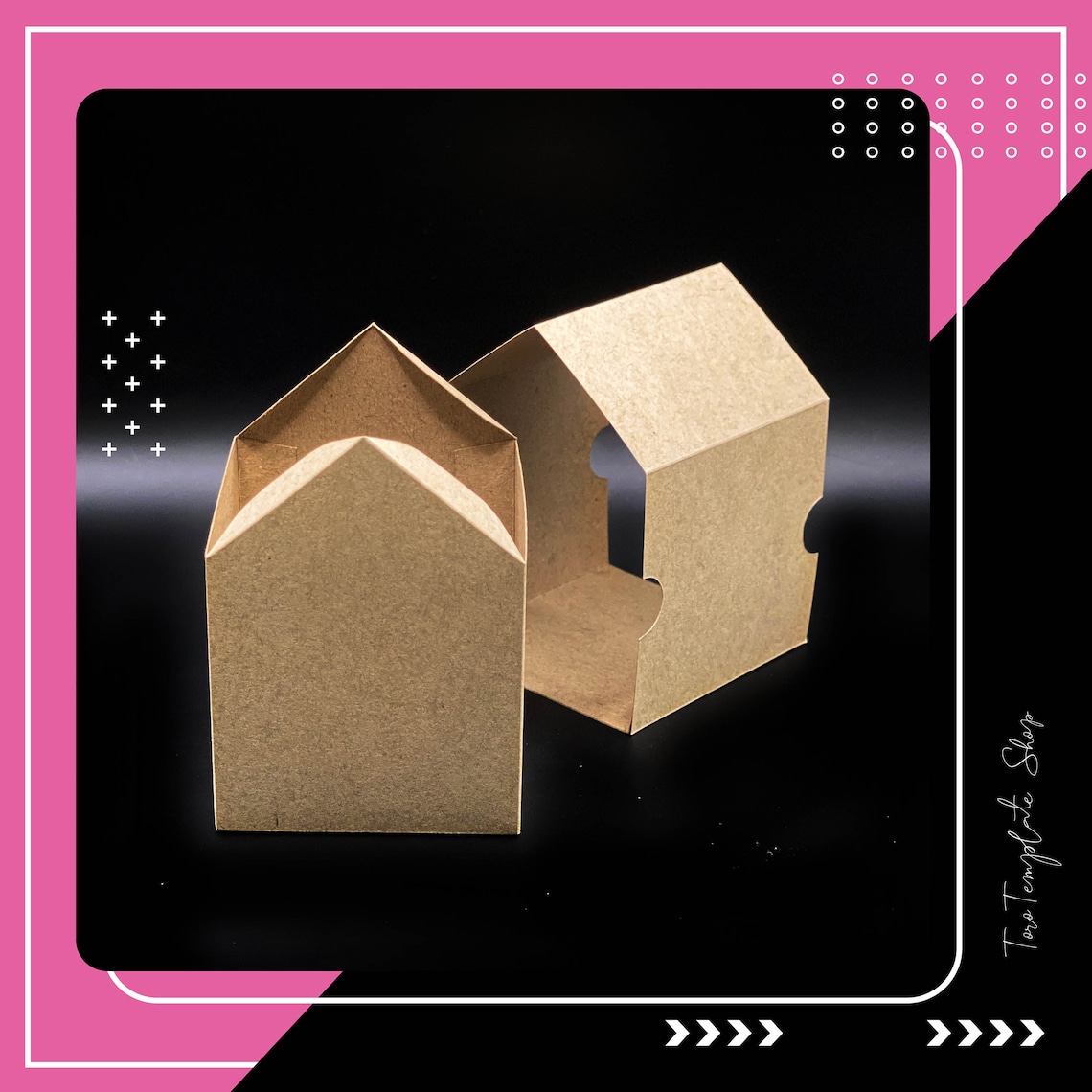 House Shape Box Template Candy Box Template Cookies Box - Etsy