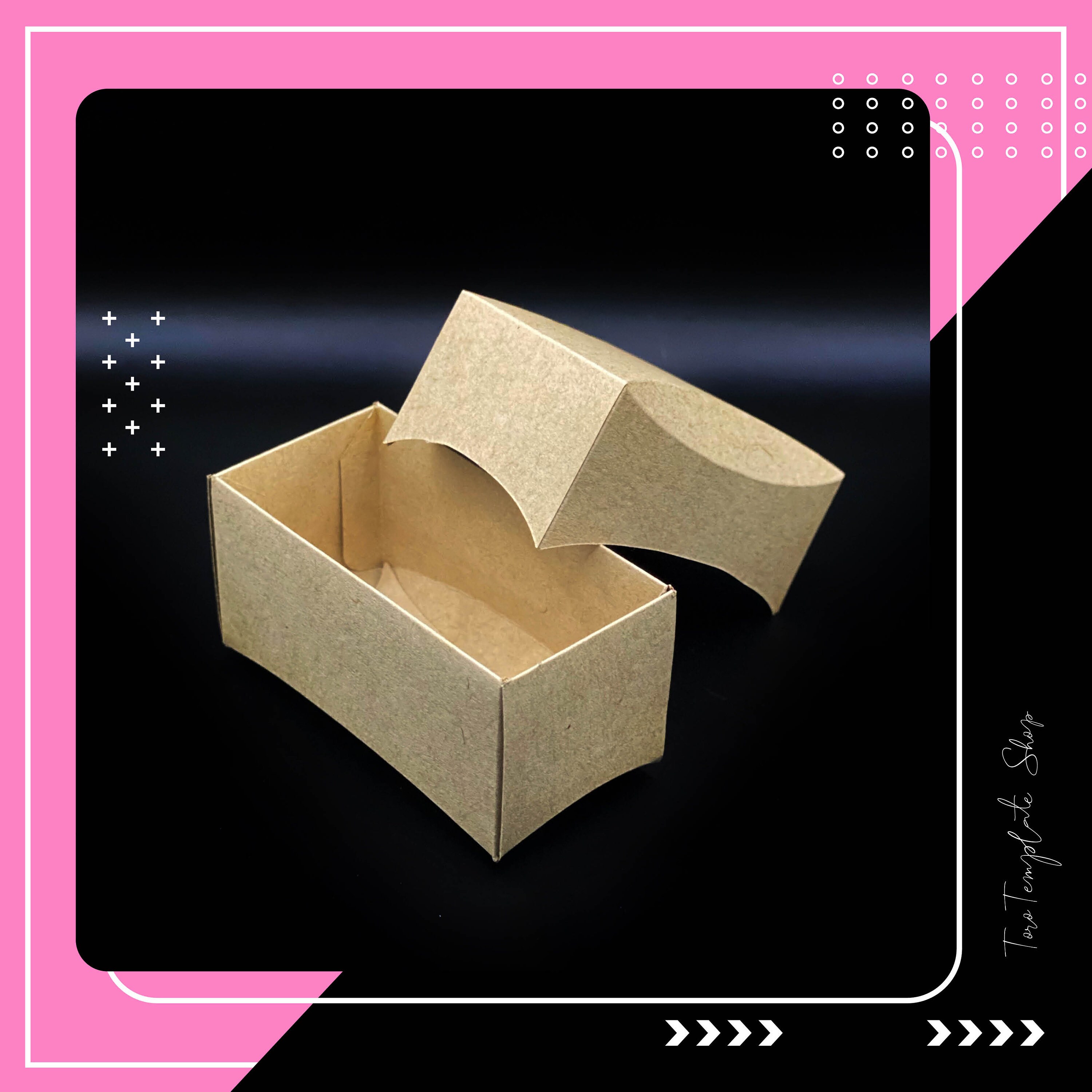 Curved Box Template Cookies Box Template Gift Box Template - Etsy