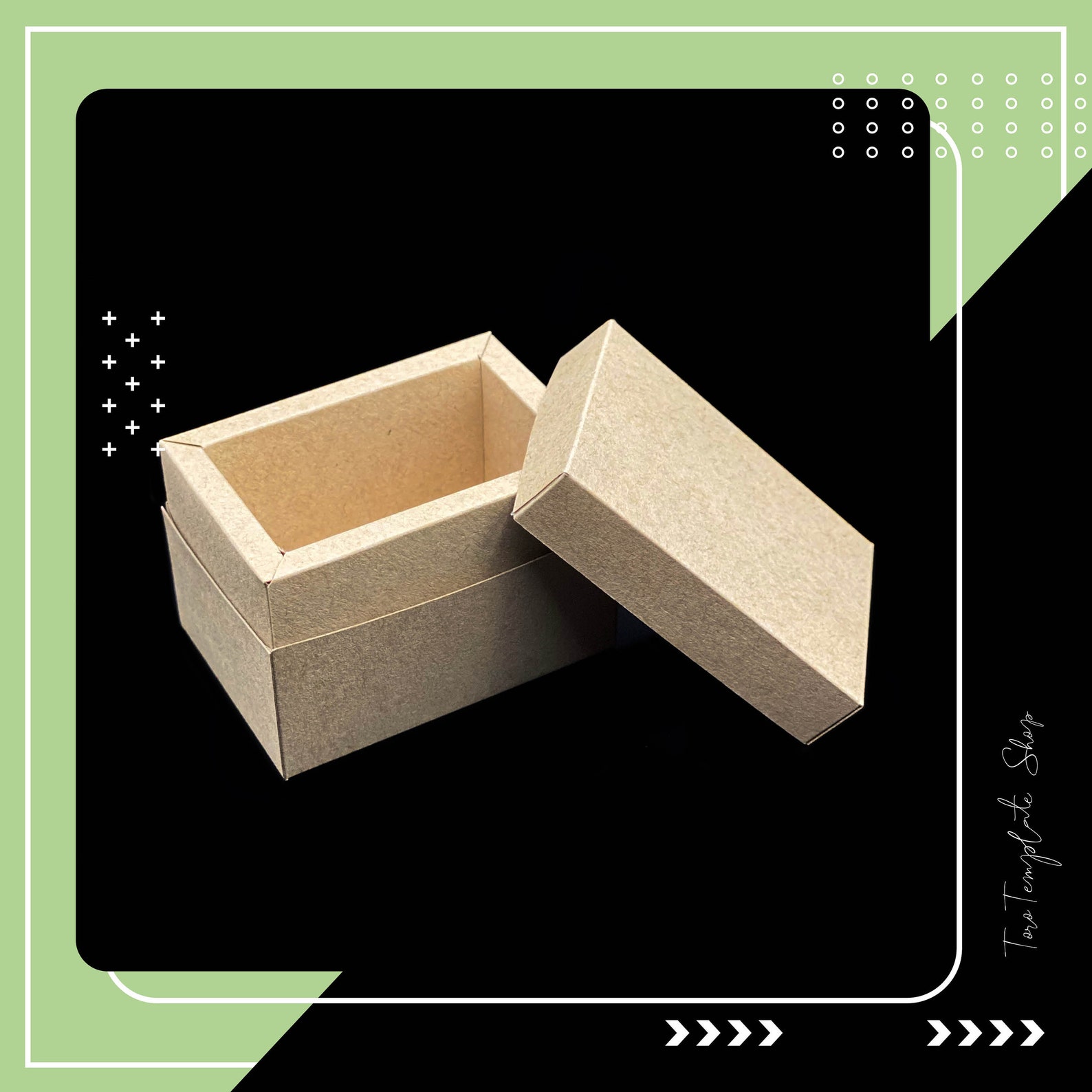 Rectangle Box With Lid Template, Gift Box Template, Candy Box Template ...