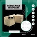 Square Gift Box Template: Resizeable Printable (digital Download) - Etsy