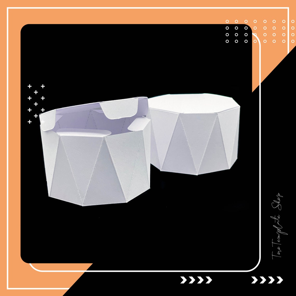 Octagon Zigzag Box Template, Gift Box Template, Candy Box Template ...