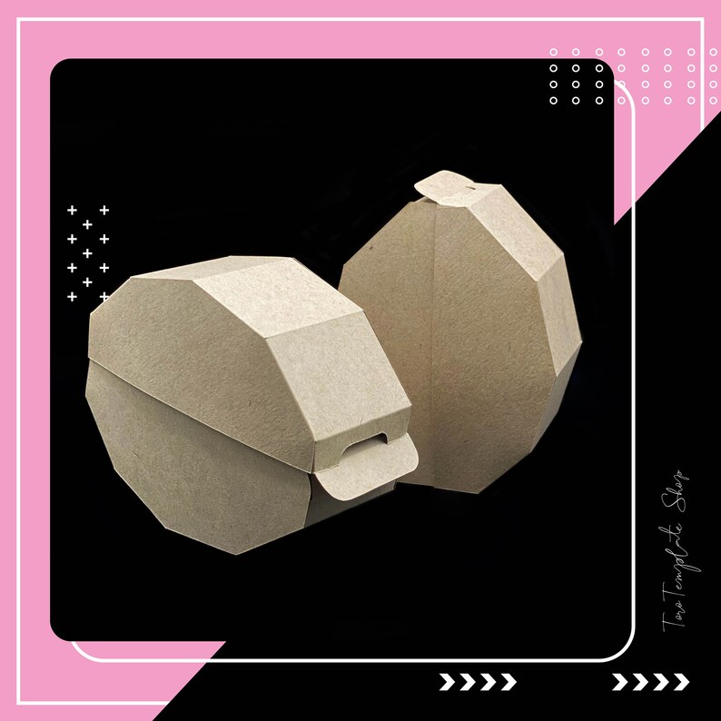 Bomb Shape Box Template, Gift Box Template, Candy Box Template, Cookies ...