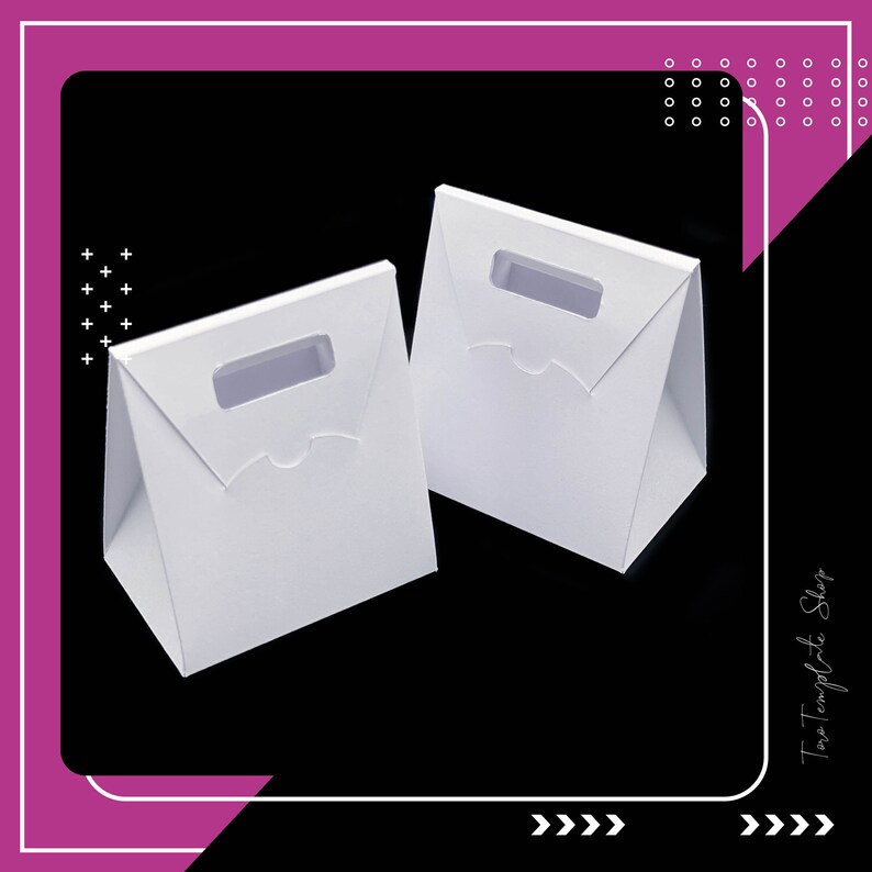 Flip Bag Box Template, Gift Box Template, Candy Box Template ...